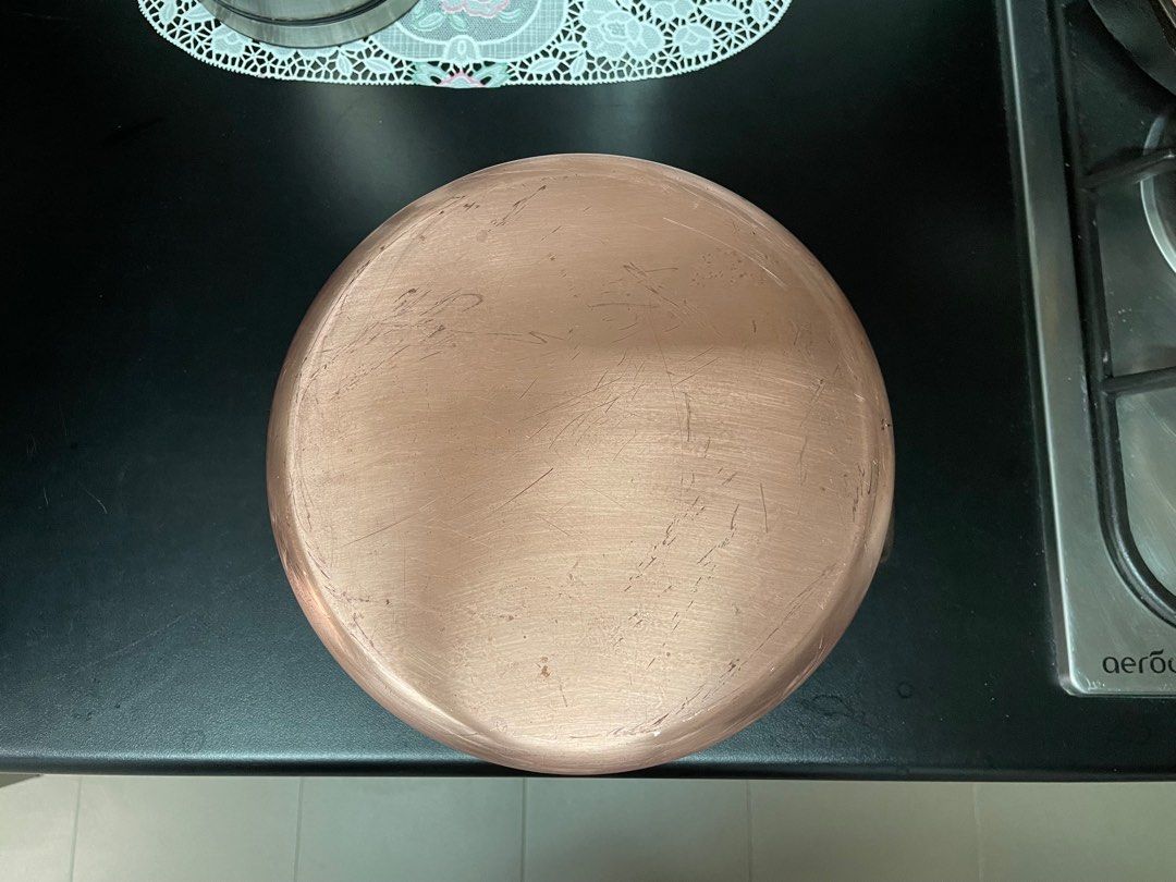 Vintage Baumalu copper pan pot with cast iron handle, 22cm diameter ...