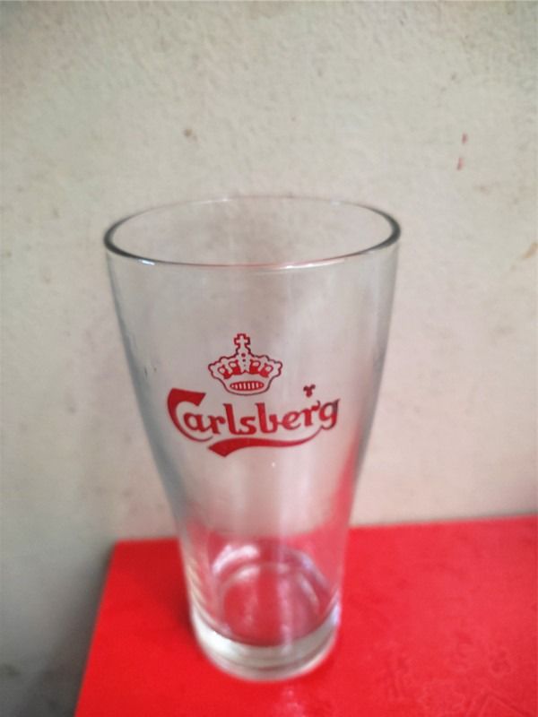 Vintage Calsberg beer glass 250ml, Furniture & Home Living, Kitchenware ...