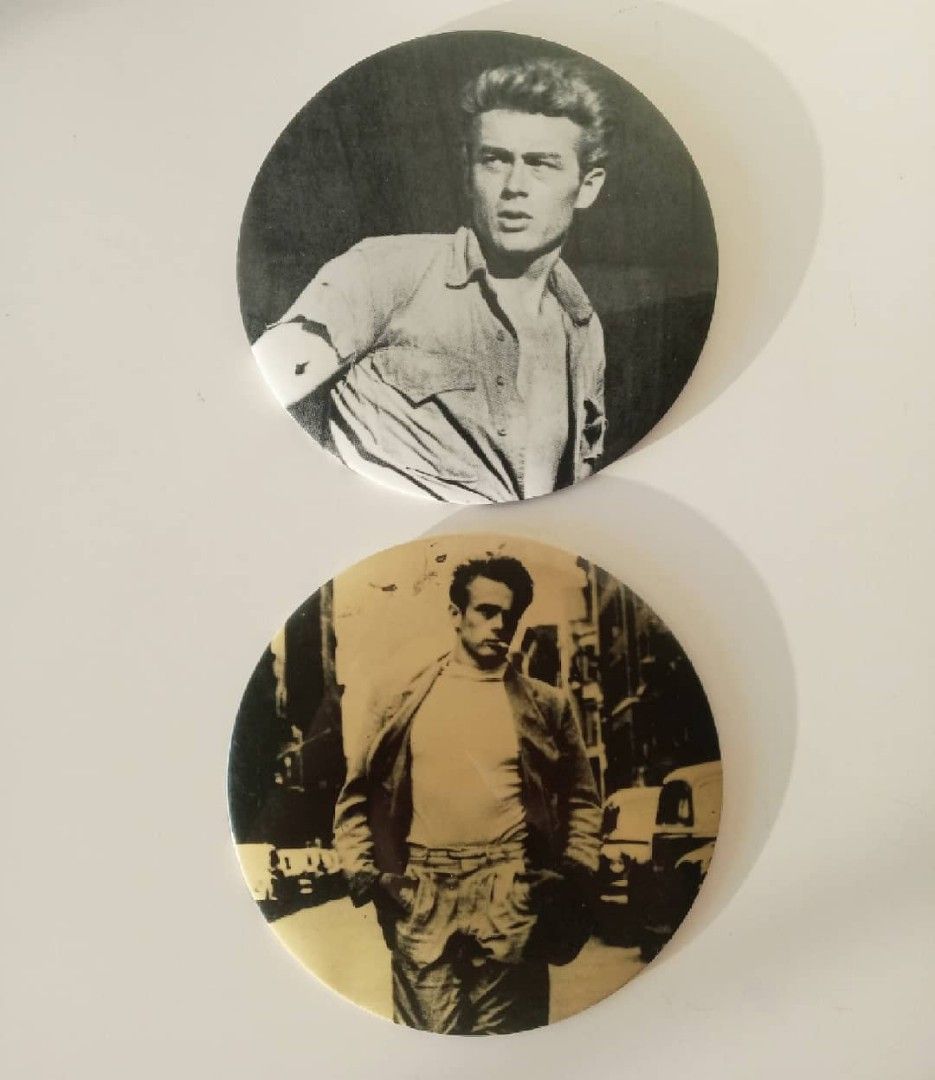 Vintage James Dean Large Button Pins, Buku & Alat Tulis, Alat Tulis di ...