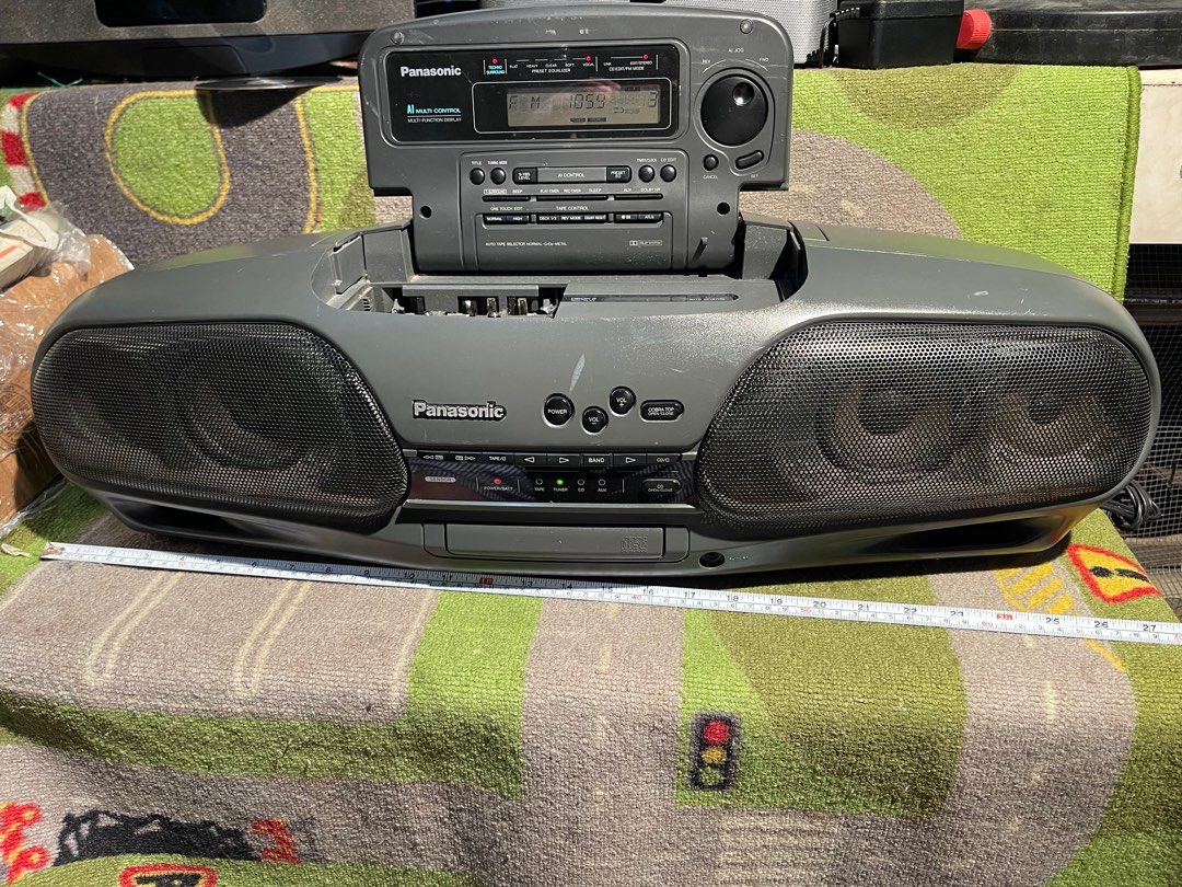 Vintage Panasonic Giant Boombox made in japan 110v CD Tape aux in am fm ...