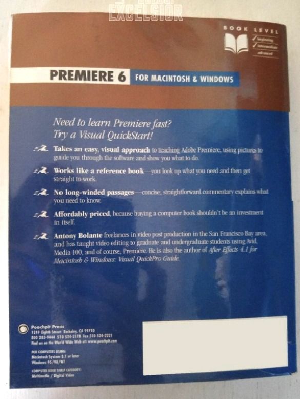 Visual QuickStart Guide: Premiere 6 by Antony Bolante (Pre-owned), Hobbies & Toys, Books ...