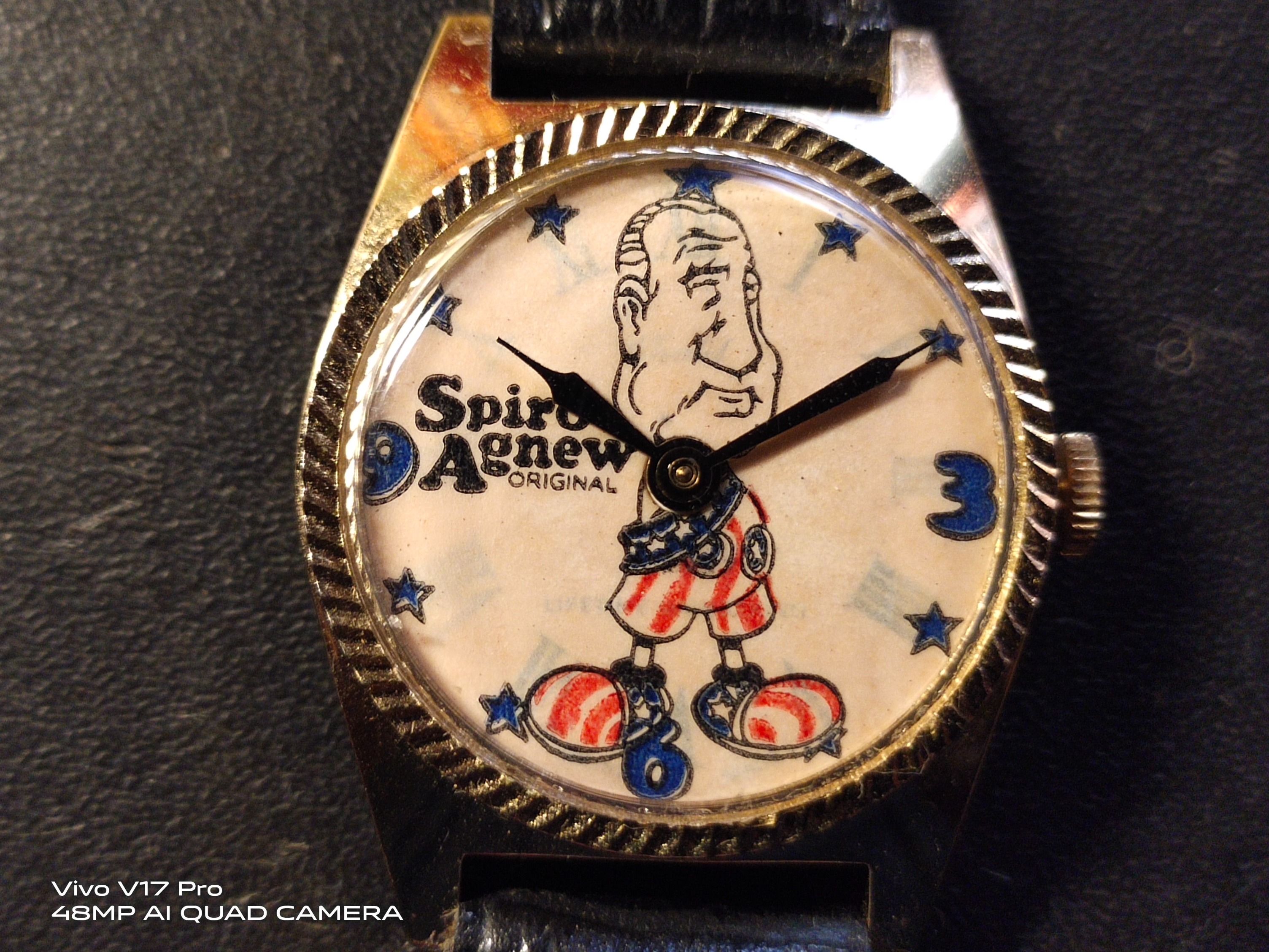 Vtg Spiro Agnew Mechanical Hand-Winding Watch, Luxury, Watches on Carousell