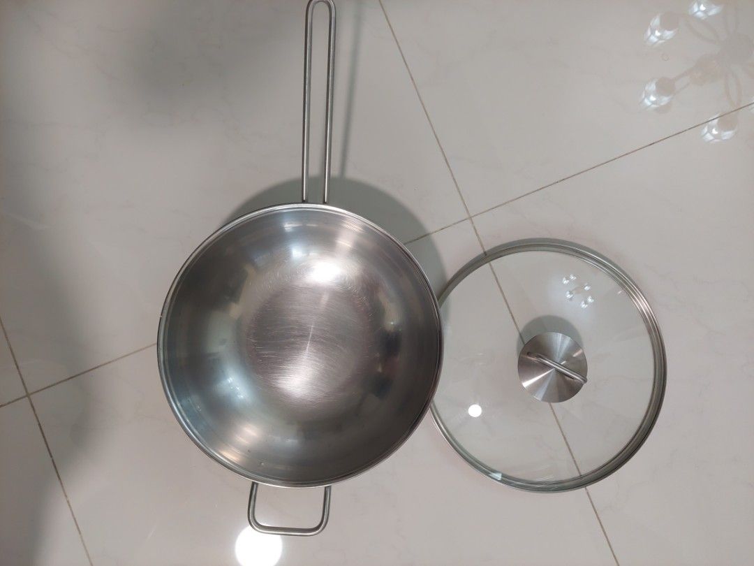 WMF Stainless Steel Wok (Diameter 32cm), Furniture & Home Living ...