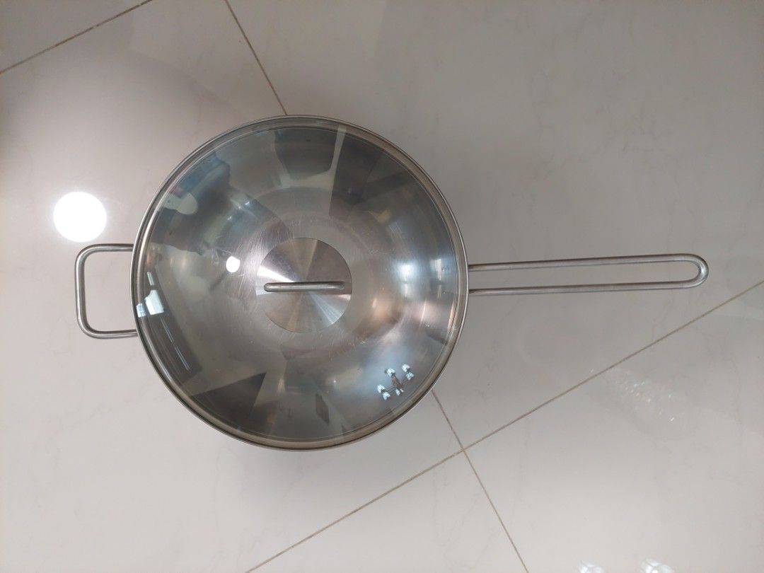 WMF Stainless Steel Wok (Diameter 32cm), Furniture & Home Living ...