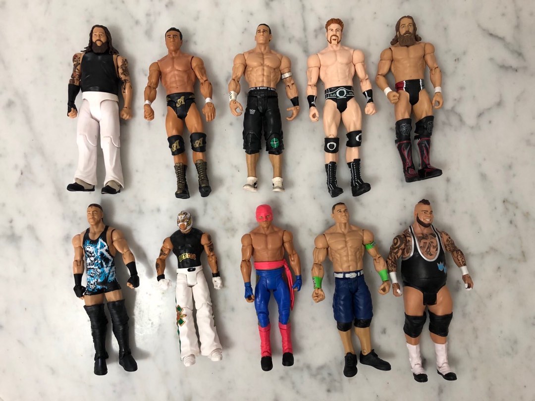 WWE WWF wrestler basic elite exclusives mike knox drew Mcintyre the miz ...