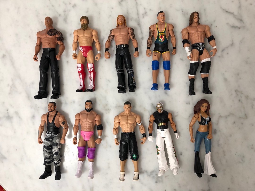 WWE WWF wrestler basic elite exclusives jake the snake roberts triple H ...