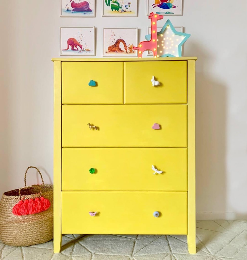 Yellow Chest of Drawers, Furniture & Home Living, Furniture, Shelves ...