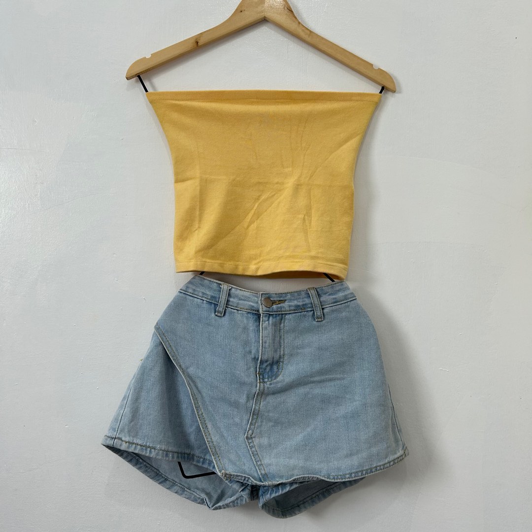 Yellow tube top on Carousell