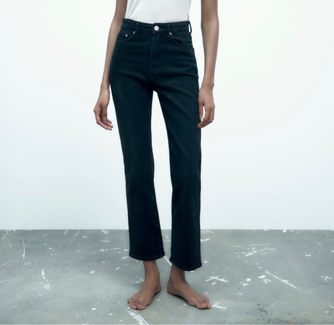 Zara TRF High Rise Stove Pipe Jeans Size 36, Women's Fashion, Bottoms ...