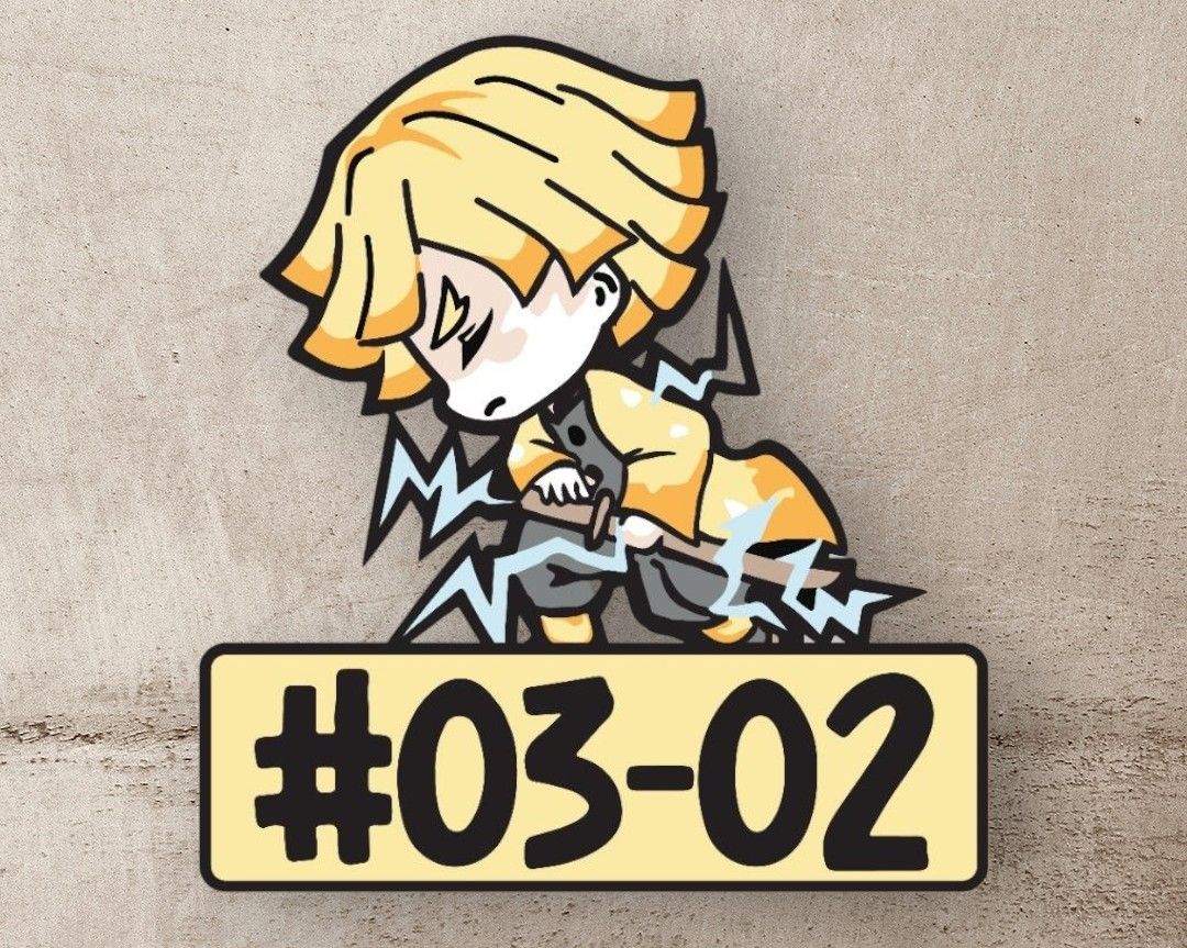 Zenitsu Tanjiro Acrylic Signage / Unit Number/ Door Sign / Demon Slayer ...