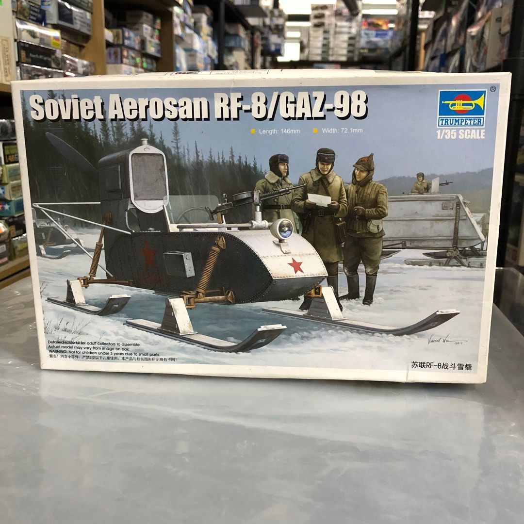 1/35 Trumpeter WWII Soviet Aerosan RF-8 GAZ-98 Model Kit, Hobbies ...