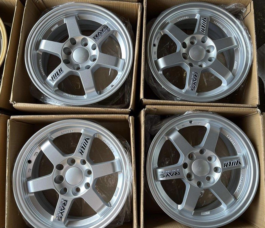 14” TE37 Design code 60113 Silver mags 4Holes pcd 100-114 Bnew, Car ...