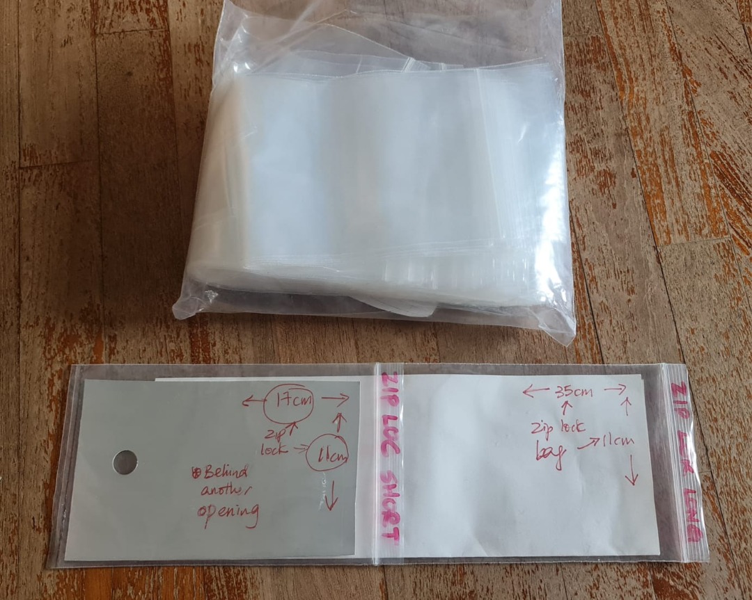 2 pocket long zip loc bag, 50pcs per packet., Hobbies & Toys ...