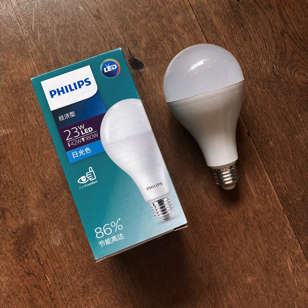 BRAND NEW 全新 2X飛利浦23W LED燈泡 Philips Light Bulb, 傢俬＆家居, 燈飾及風扇, 燈飾 ...