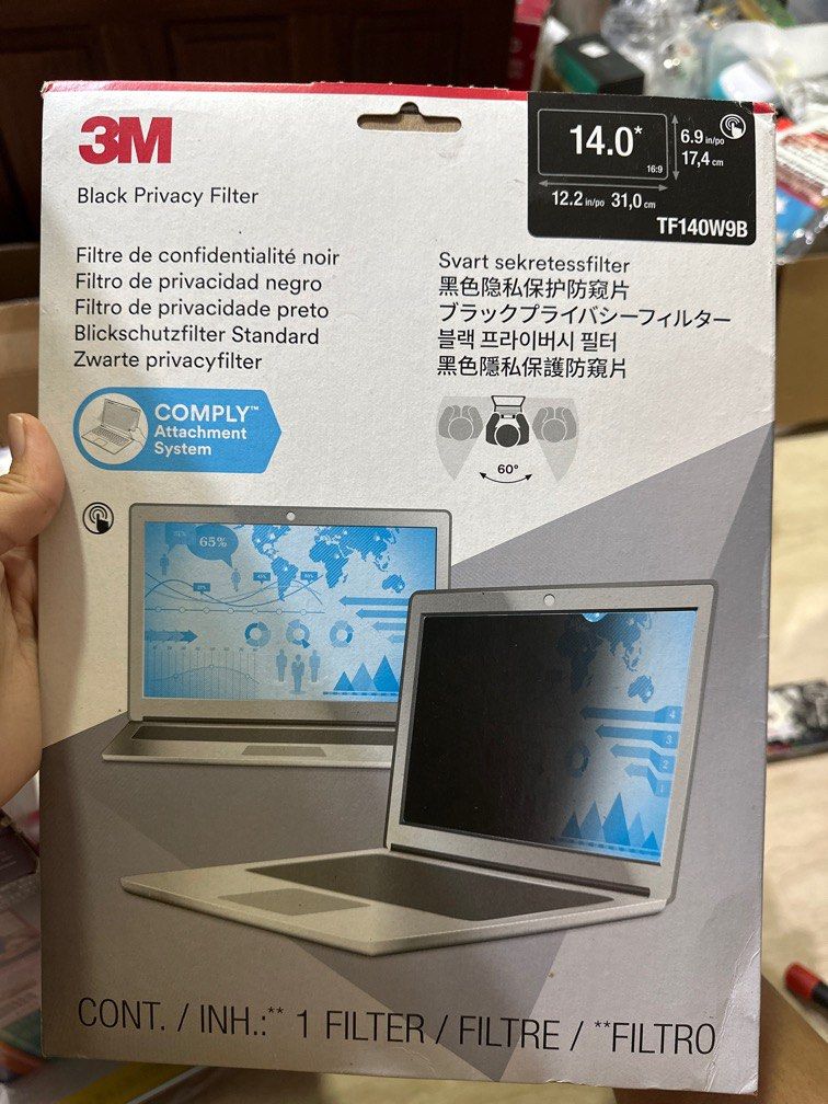 3M BLACK PRIVACY FILTER, Computers & Tech, Office & Business Technology ...