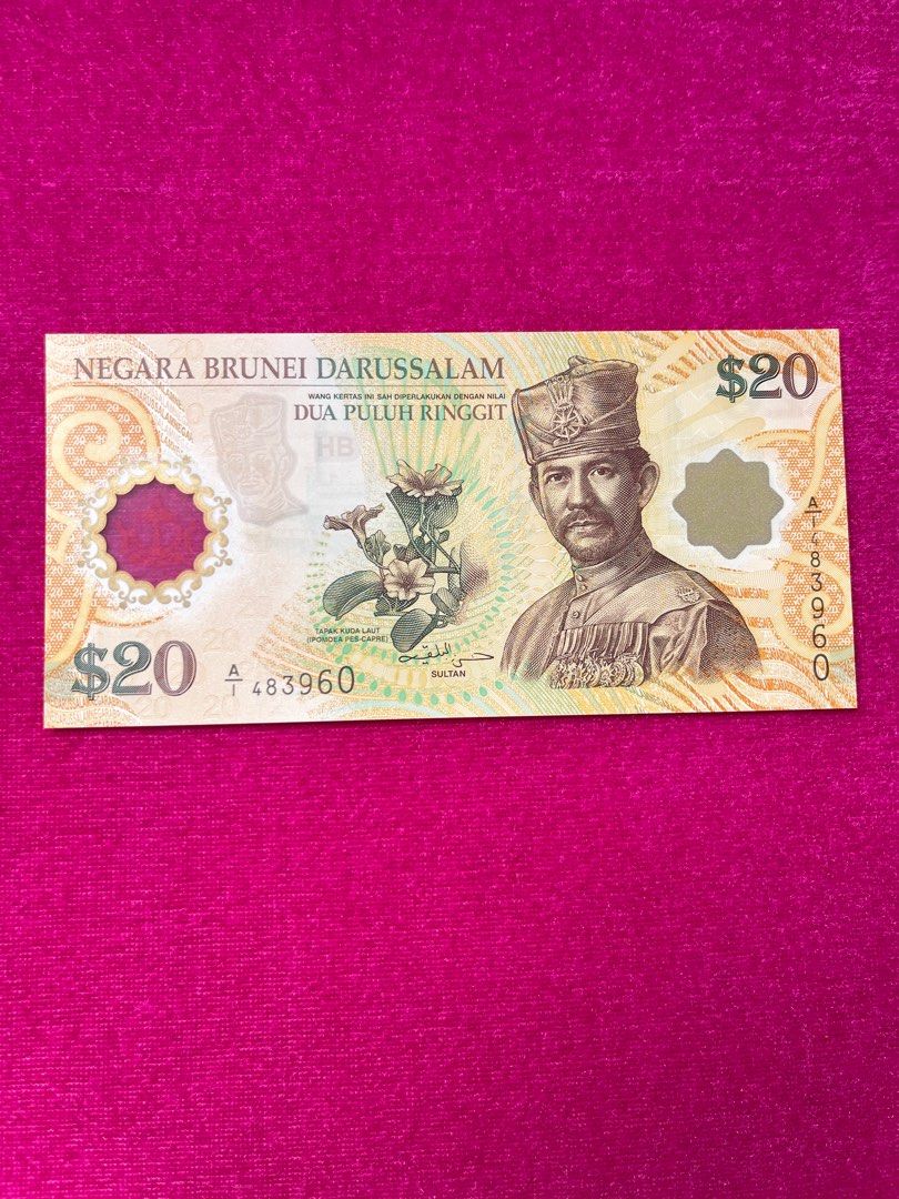 (483960) Brunei Polymer $20 Note, Hobbies & Toys, Memorabilia & Collectibles, Currency on Carousell