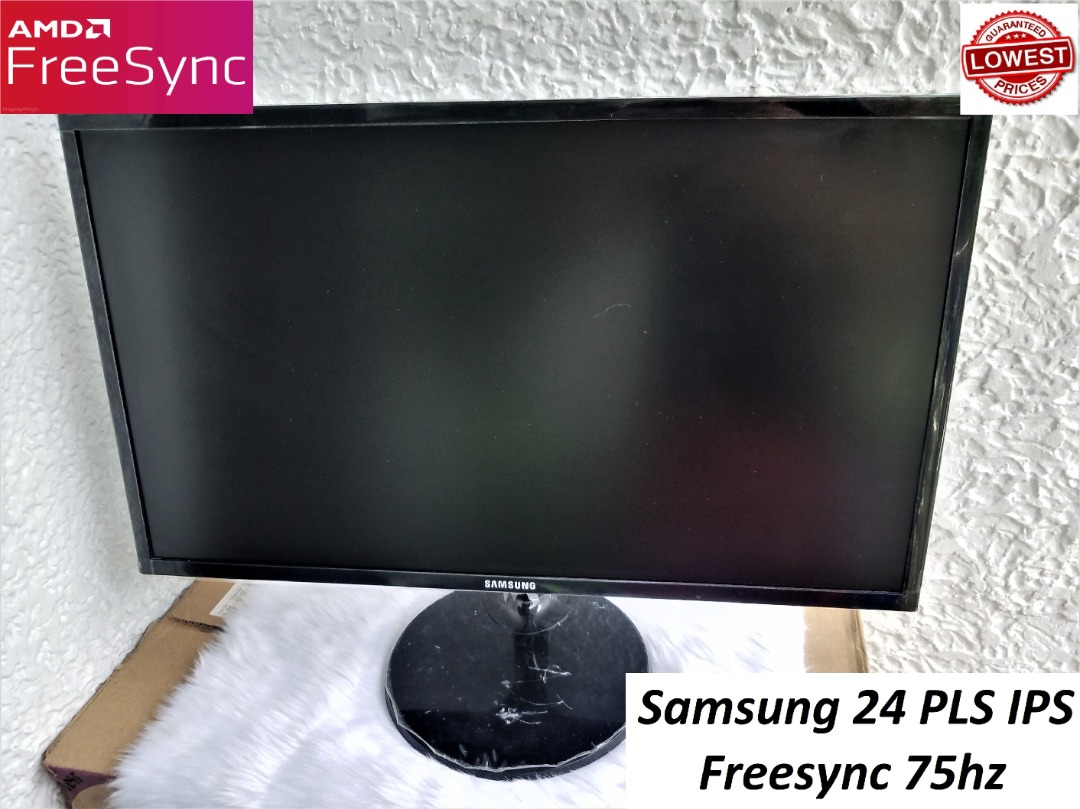 90pc Samsung PLS IPS 24 inch LED monitor, Freesync 75hz,FullHD,HDMI ...