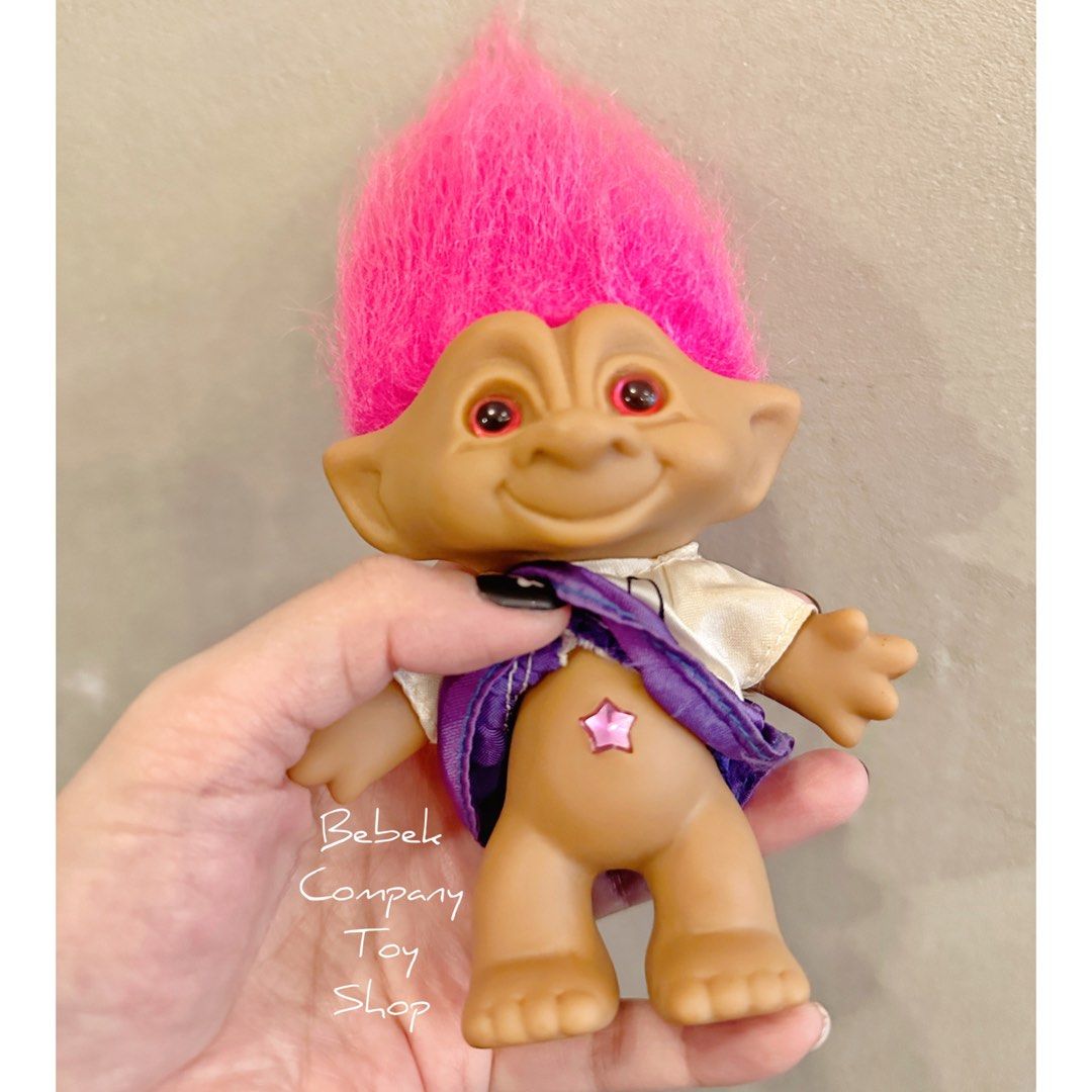 星星 1980 VTG Troll Gem trolls 啦啦隊 女孩 醜娃 巨魔娃娃 幸運小子 寶石系列 古董玩具, 哩哩扣扣, 其他在旋轉拍賣