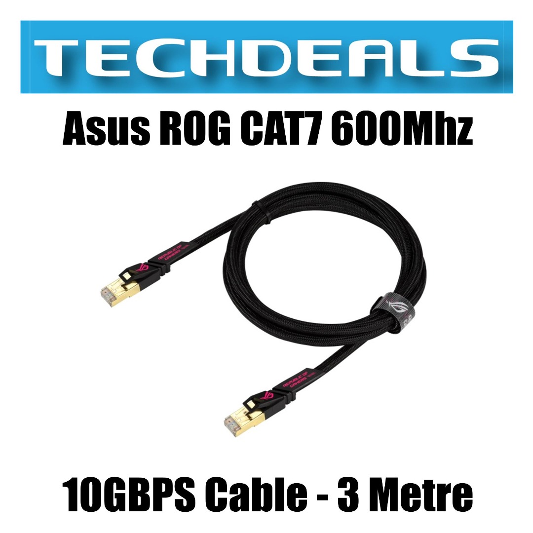 Asus ROG CAT7 600Mhz 10GBPS Cable - 3 Metre, Computers & Tech, Parts ...