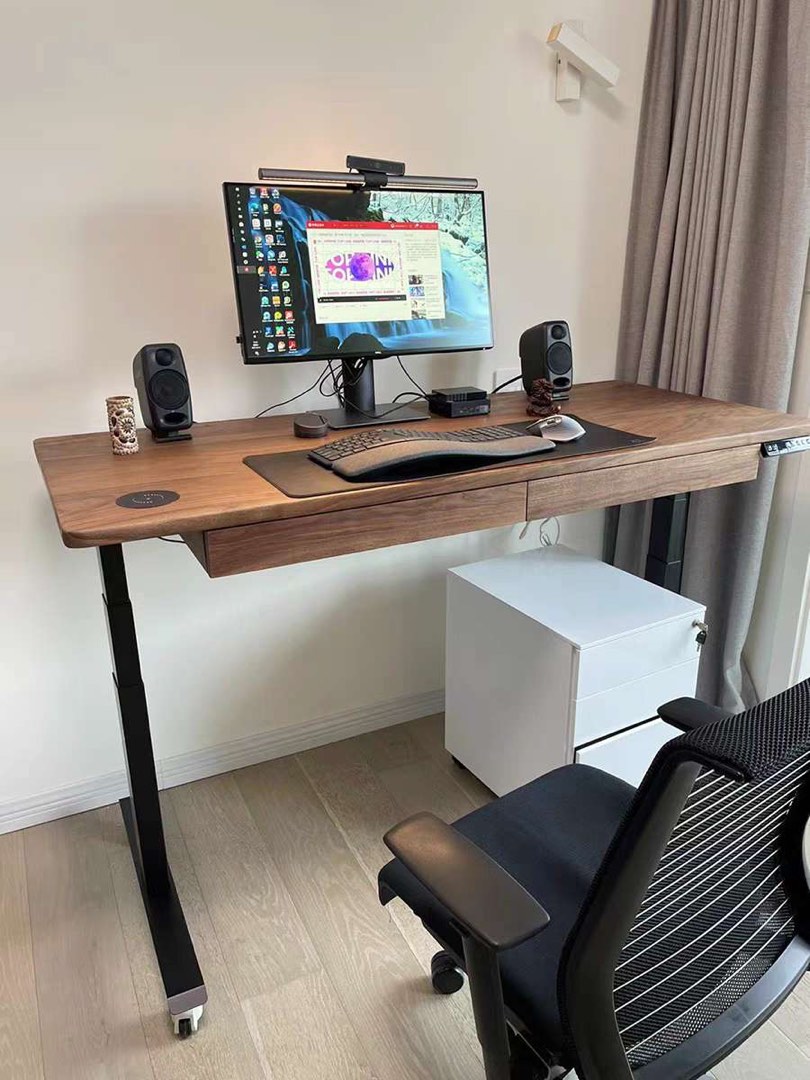 Auto adjustable table desktop solid wood Red Oak, Furniture & Home ...