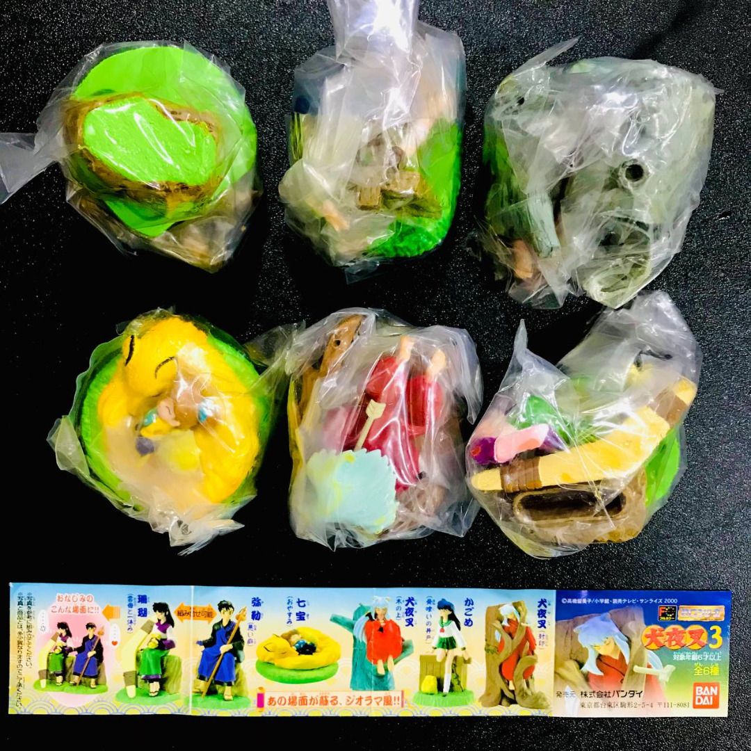 BANDAI 2002 JAPAN GASHAPON HGIF INUYASHA SERIES 3 - SET OF 6 - SUPER ...