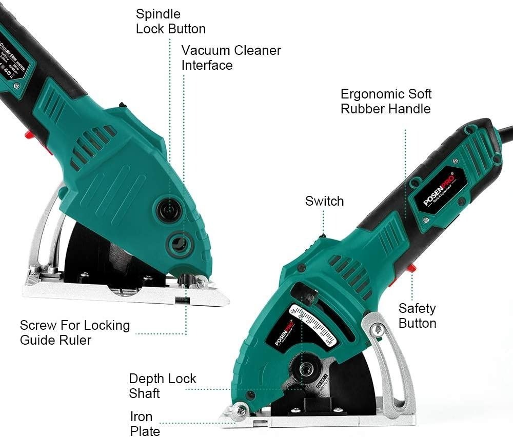 (BEST DEAL) POSENPRO 700W Compact Circular Saw Machine Mini Circular ...