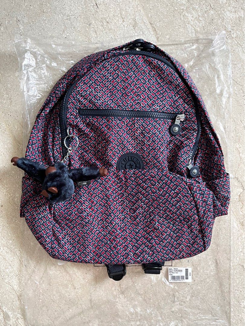 BN Kipling Challenger backpack Mini Geo, Women's Fashion, Bags ...