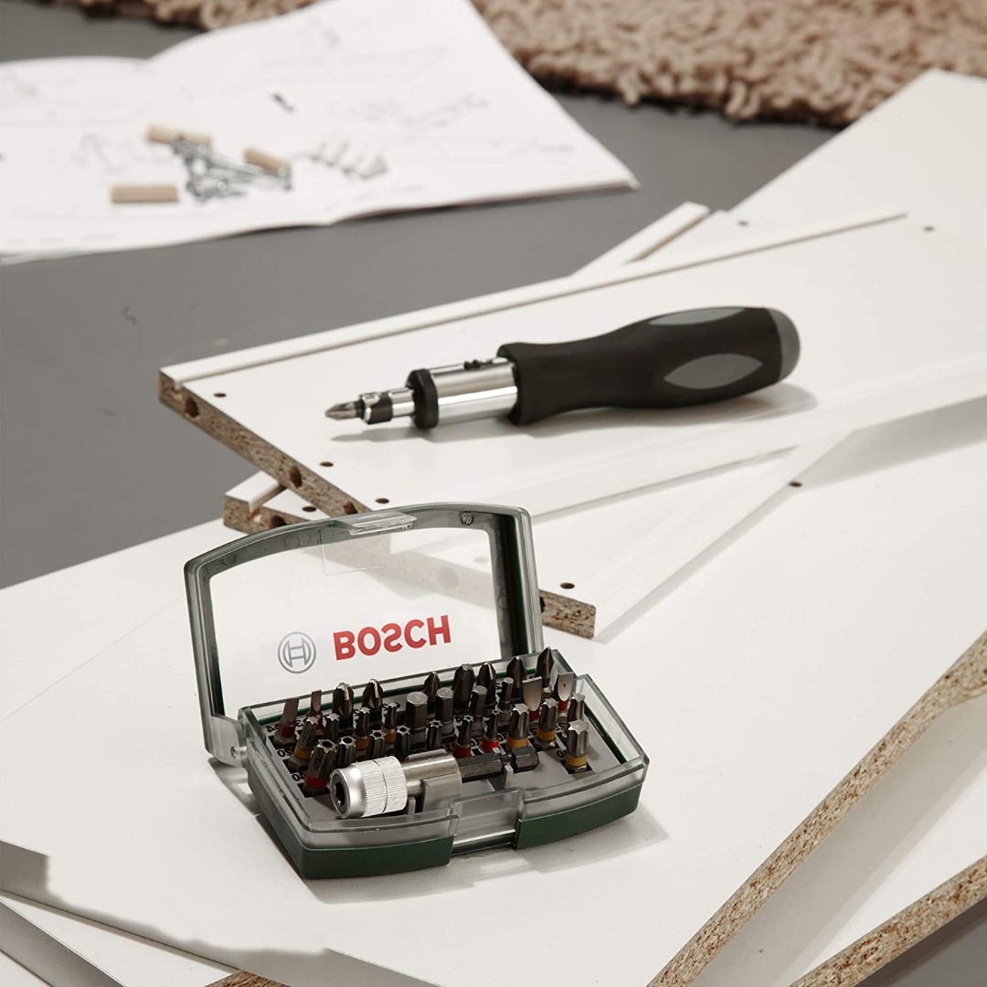 Bosch EXTRA HARD Screwdriver Bit Set 32-pcs with Color Coding (Brand ...