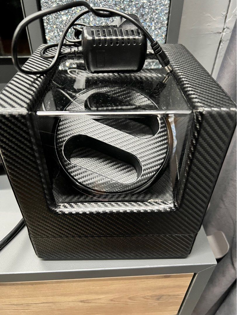 New Carbon Fiber Watch Winder | For 2 Watches | Auto Rotate | Display ...