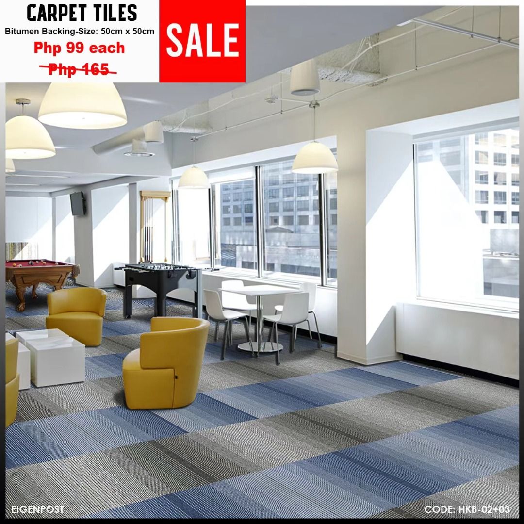 BRANDNEW Carpet Tiles HKB-SERIES BITUMEN BACKING, Furniture & Home ...