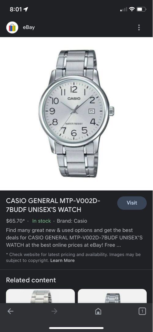 CASIO SILVER WATCH FOR MEN ORIGINAL on Carousell