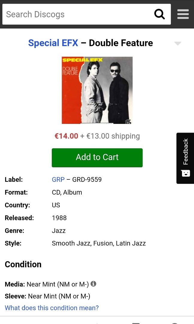 CD JAZZ / 1988 US PRESS GRP - SPECIAL EFX _ DOUBLE FEATURE ( NO INLAY ), Hobbies & Toys, Music ...