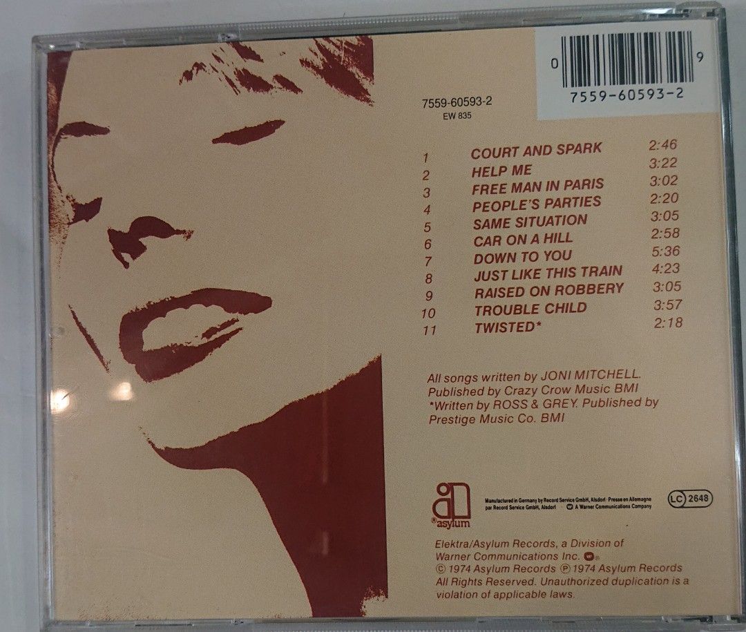 Cd Joni Mitchell Court And Spark 興趣及遊戲 音樂、樂器 And 配件 音樂與媒體 Cd 及 Dvd