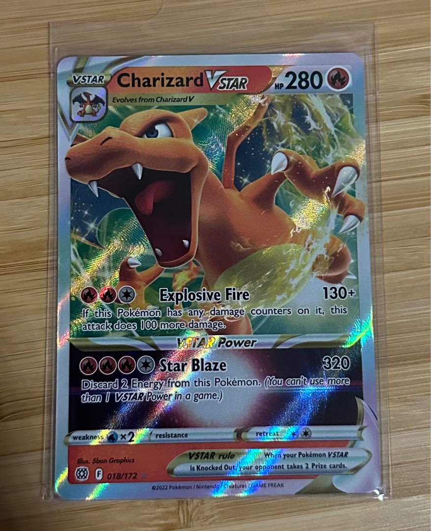 Charizard Vstar Brilliant Stars, Hobbies & Toys, Toys & Games on Carousell