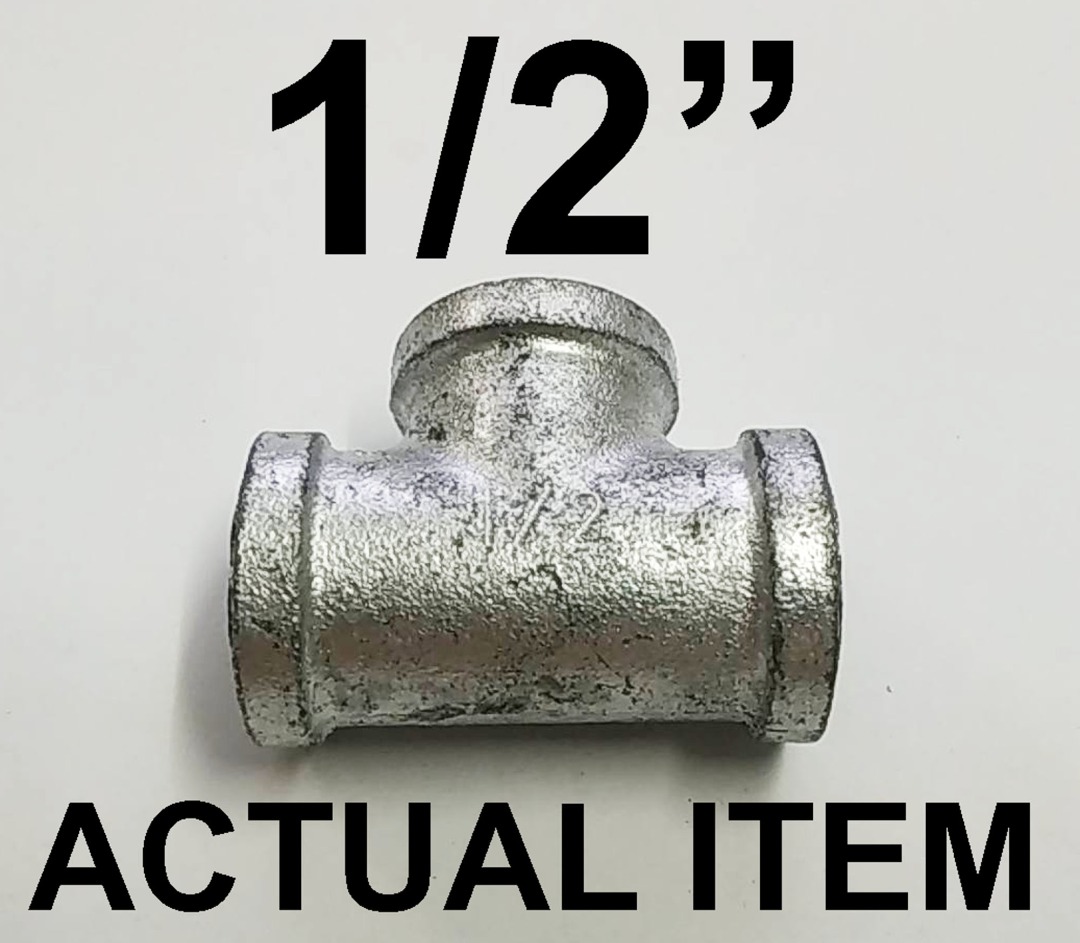 CHINA GI TEE 1/2" THREADED SCREW TYPE GALVANIZED IRON, Furniture & Home ...