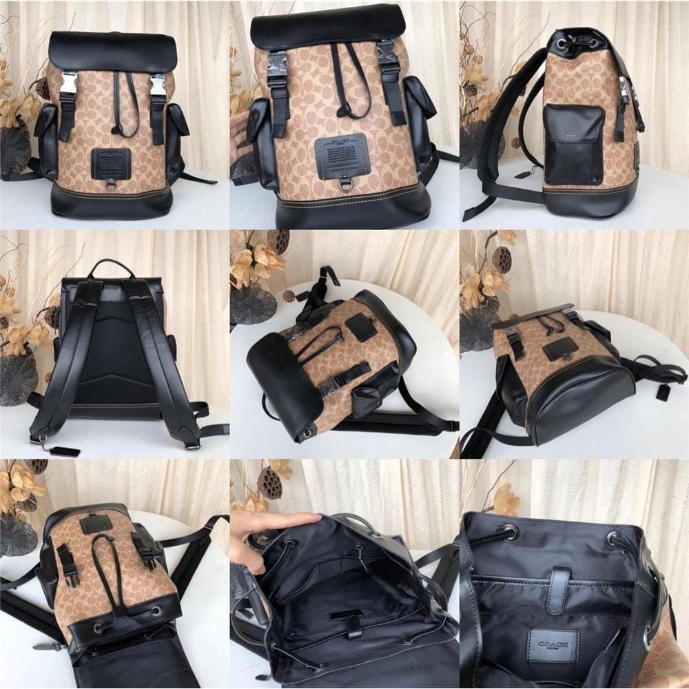 Coach Rivington Backpack In Signature Canvas With Coach Patch / Patch ...