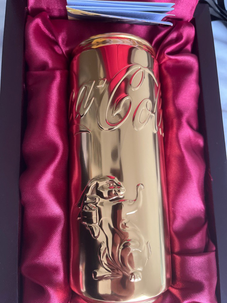 Coca Cola 24k gold plated rabbit can, Hobbies & Toys, Memorabilia ...