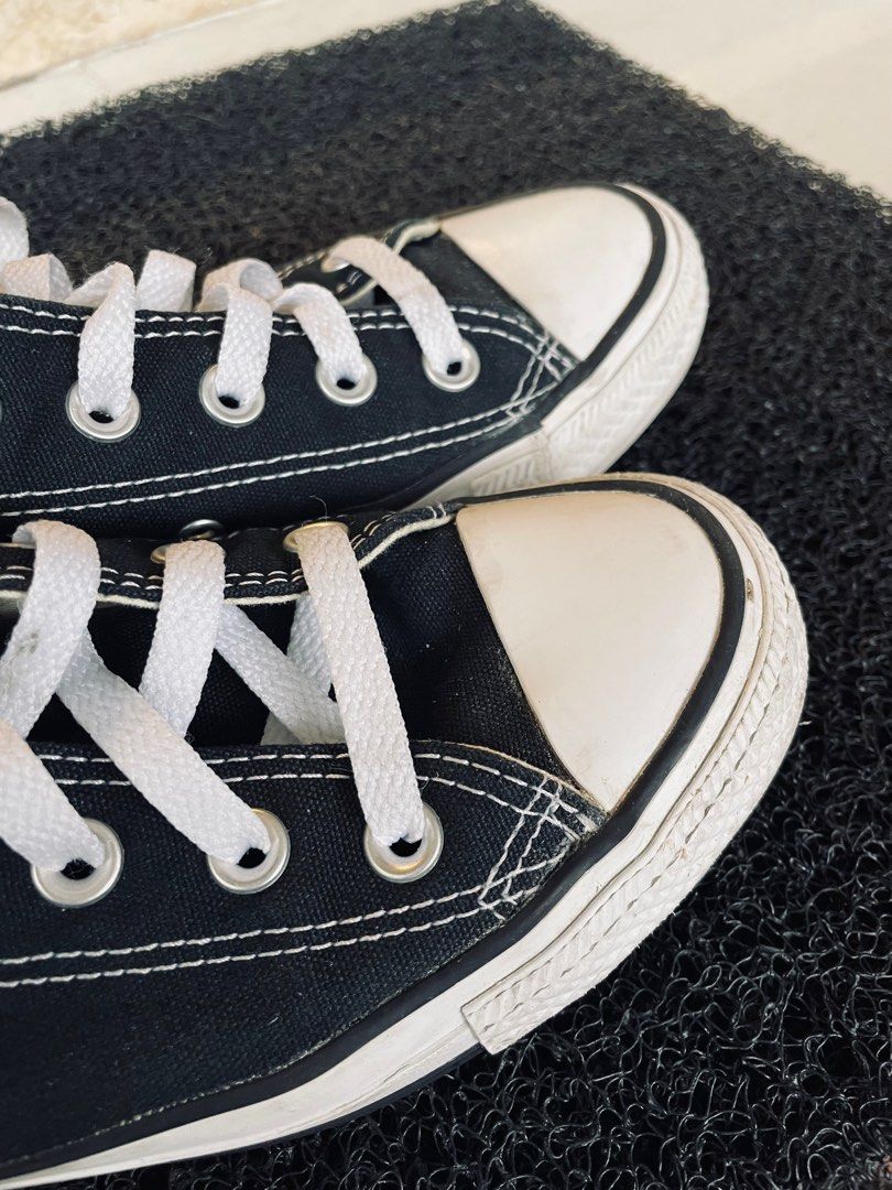 Dark Blue Converse Shoes, Women's Fashion, Footwear, Sneakers on Carousell