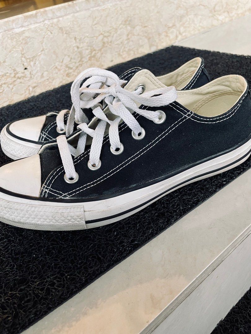 Dark Blue Converse Shoes, Women's Fashion, Footwear, Sneakers on Carousell