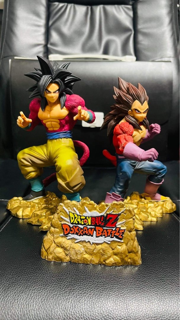 DBZ dokkan battle anniv. ssj4 vegeta and goku (custom gold base) - 1300 ...
