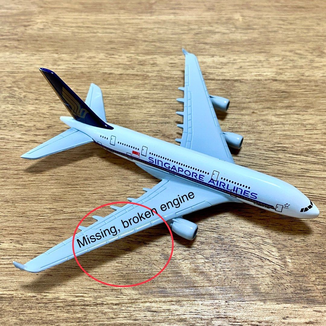 (Defect) Singapore Airlines Airbus A380-841 9V-SKA 16cm die-cast ...