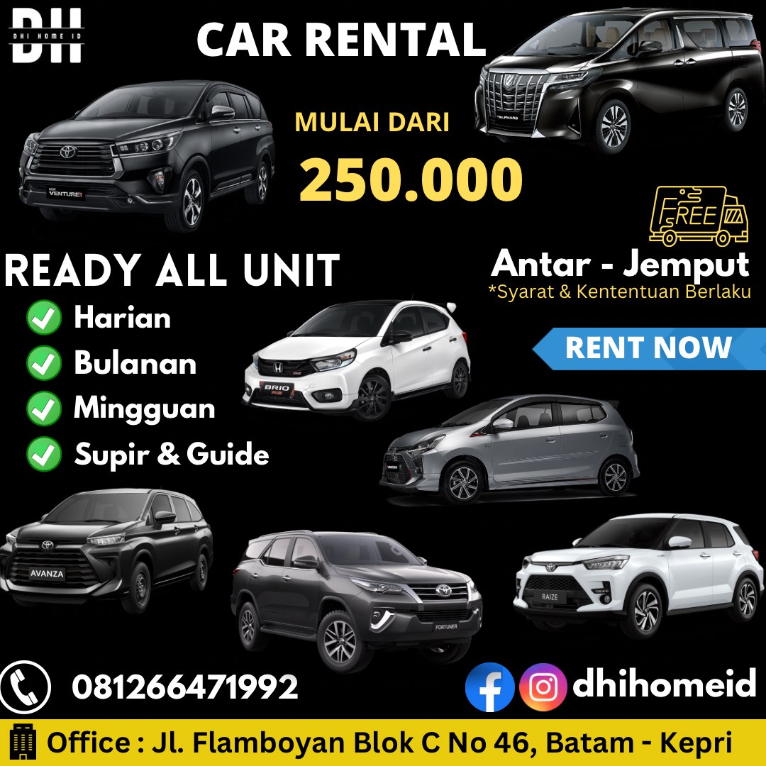 DHI Rent Car, Mobil & Motor, Rental Kendaraan di Carousell