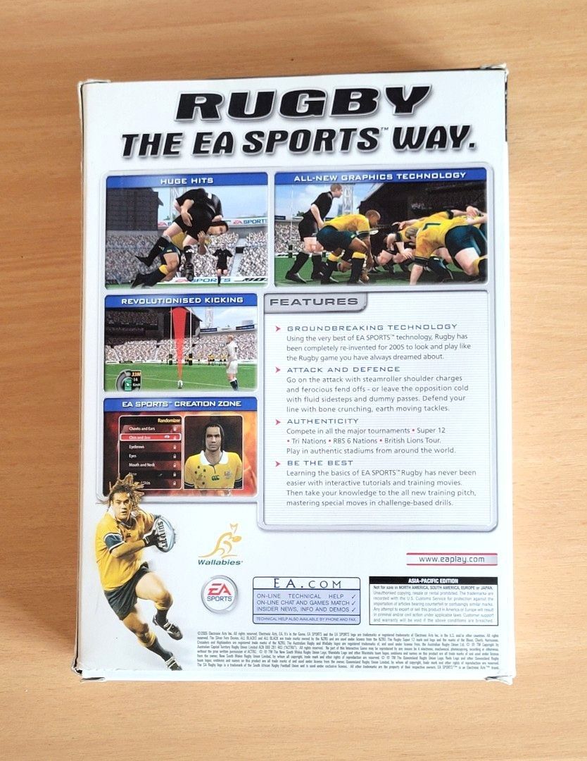 EA Sports Rugby 2005 PC Game Windows 98/SE/ME/2000/XP, Video Gaming ...