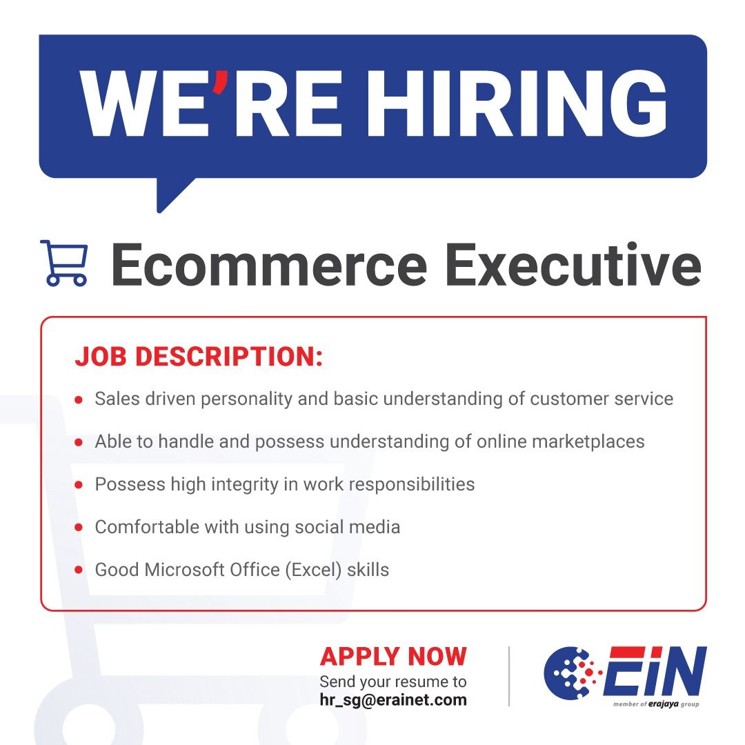 E-Commerce Executive, Jobs, Sales, Retail & Marketing on Carousell