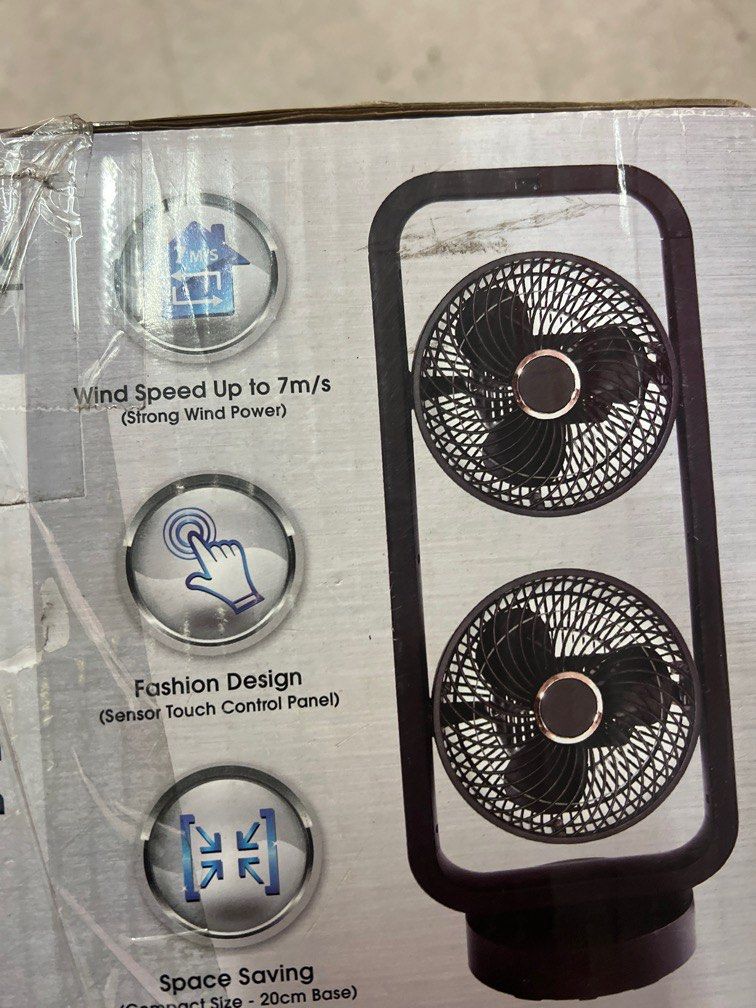 EuropAce twin oscillating fan, Furniture & Home Living, Lighting & Fans ...