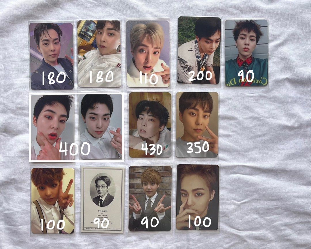 EXO XIUMIN random pc photocard, Hobbies & Toys, Memorabilia ...