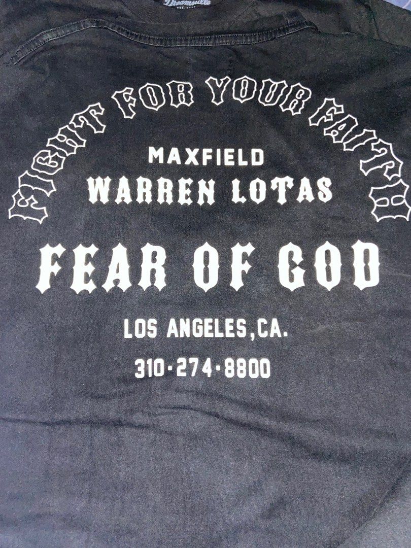 FEAR OF GOD WARREN LOTUS large, Men's Fashion, Tops & Sets, Tshirts ...