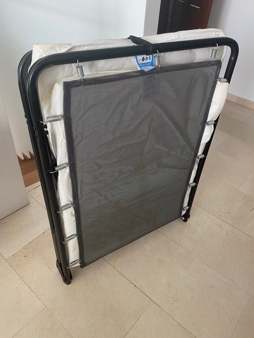 Foldable Single Camper bed / kids bed / helper bed, Furniture & Home ...