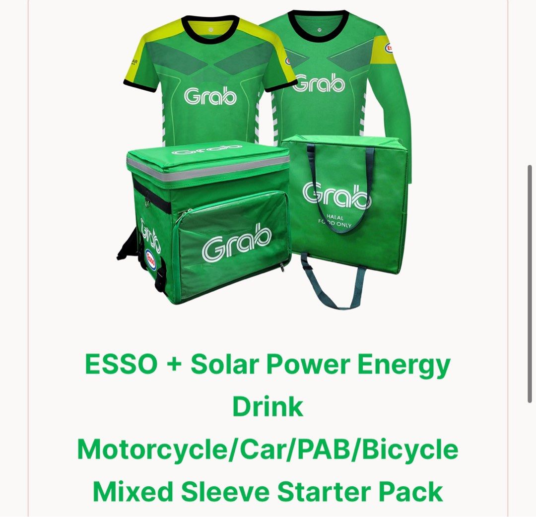 Grabfood Motor/Bicycle Starter Pack, Motorcycles, Motorcycle Apparel on ...
