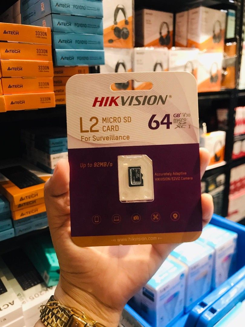 HIKVISION 64GB L2 MicroSD Card For Surveillance Class 10 HS-TF-L2/64G ...